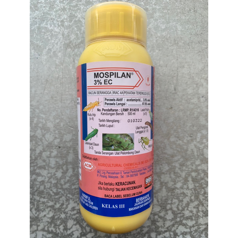Mospilan 3% EC 500ML ACM Japan Acetamiprid Racun Serangga / 100% ORIGINAL | Shopee Malaysia