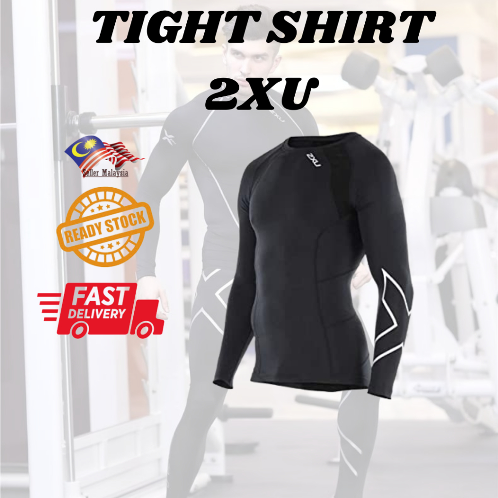 NXU Tight Shirt Compression Long Sleeve Inner Tight Baju Sukan | Shopee ...