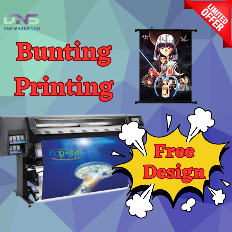 Bunting Printing Synthetic Paper Harga Berbaloi Custom Size (PVC Pipe ...