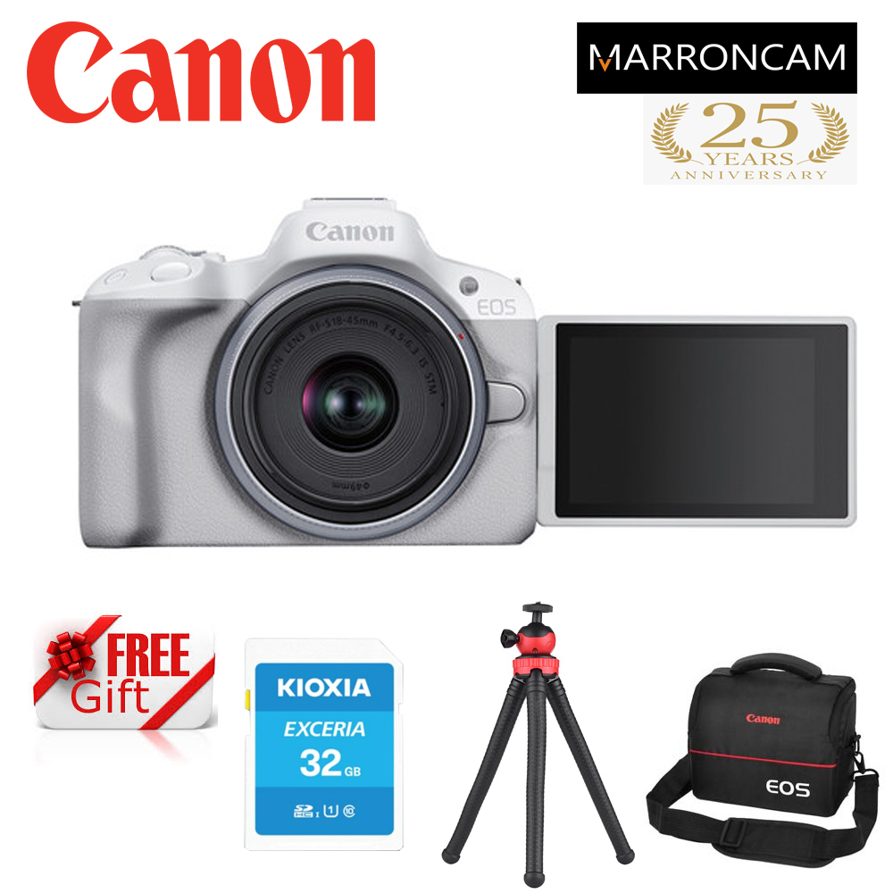 Canon EOS R50 Mirrorless Camera (White) | Shopee Malaysia