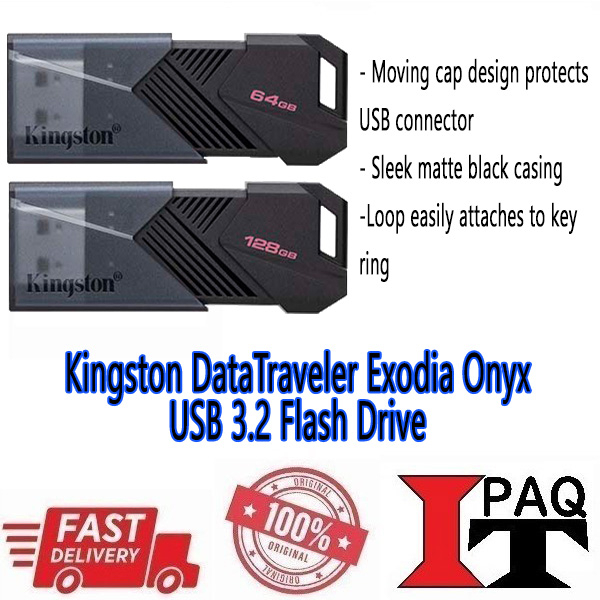 Kingston Pendrive DataTraveler Exodia Onyx [DTXON] USB 3.2 Gen1 Flash Drive | Shopee Malaysia