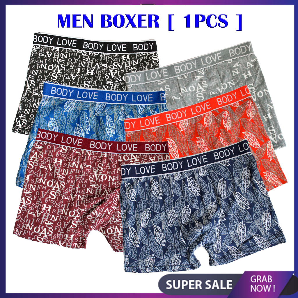 (HARGA MURAH) 1PCS Men boxer / Selaur Dalam Dewasa Lelaki / Spandex ...
