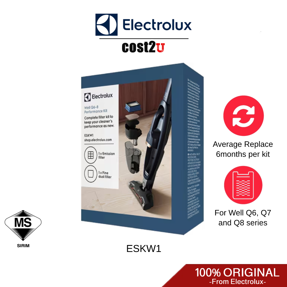 Electrolux Performance filter kit ESKW1 | for Well Q6 Q7 Q8 Vacuum ...