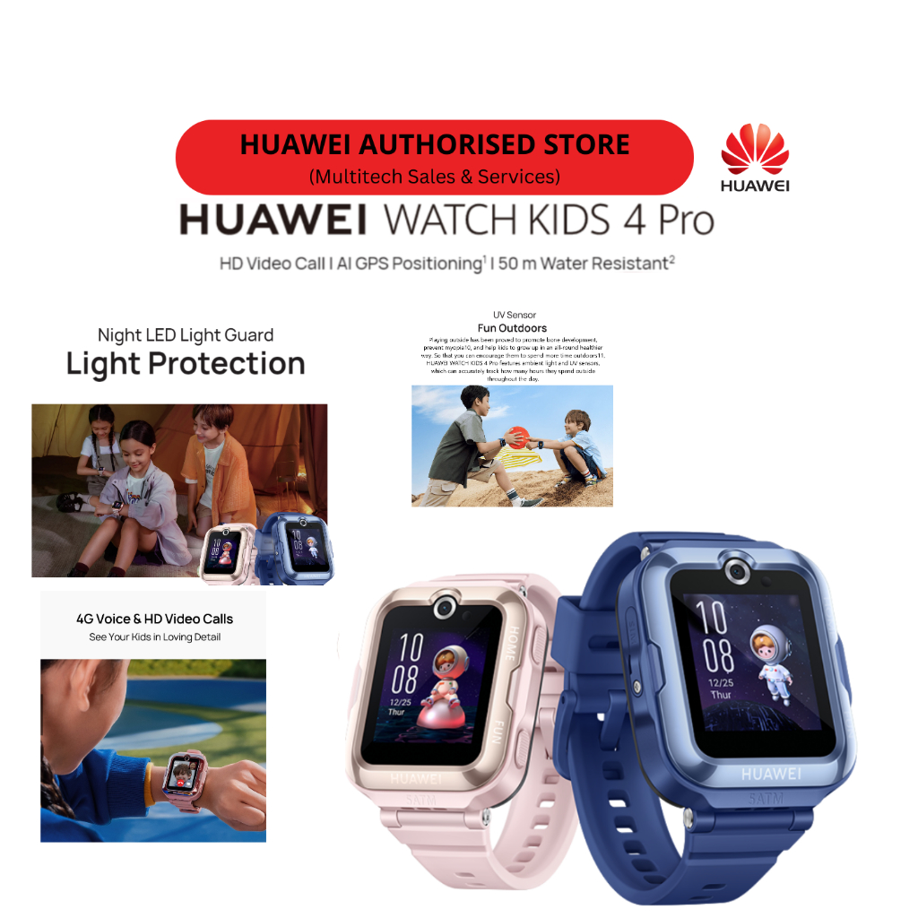 Huawei Watch Kids 4 Pro AI Positioning Kids Smartwatch Clock Display ...