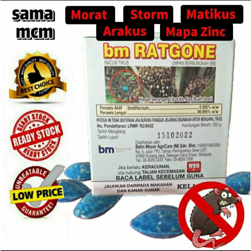 Behn Meyer RATGONE 250g Racun Tikus/ Rat Killer ( sama mcm matikus ...