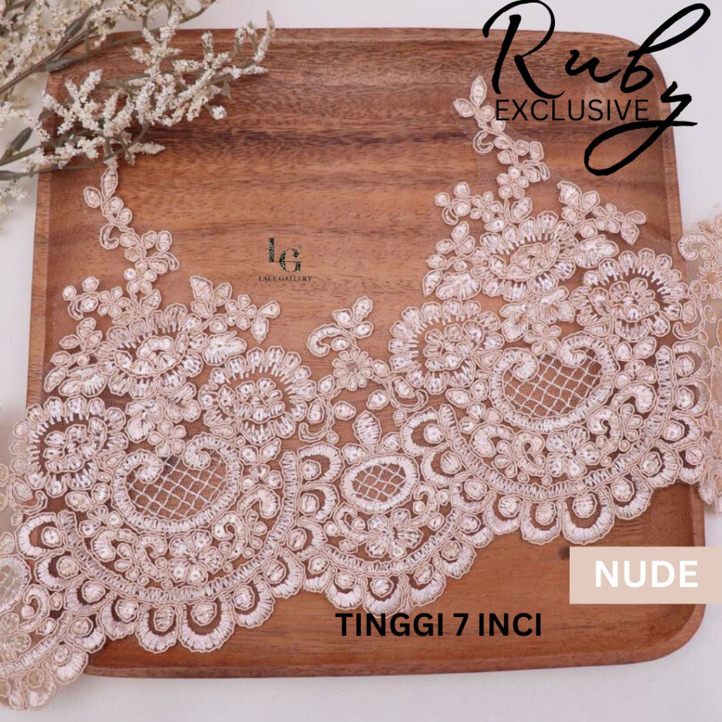 🔥 0.5M | RUBY EXCLUSIVE BORDER LACE BAJU RENDA KAIN AKSESORI PAKAIAN ...
