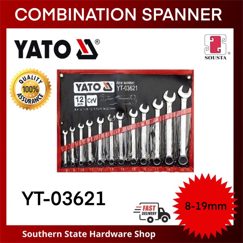 YATO Combination Spanner Set 12 Pcs / Model: YT-03621 | Shopee Malaysia