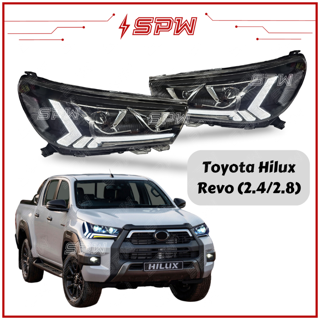 Toyota Hilux Revo (2.4/2.8) V2 Headlamp Headlight Head Lamp LED DRL ...