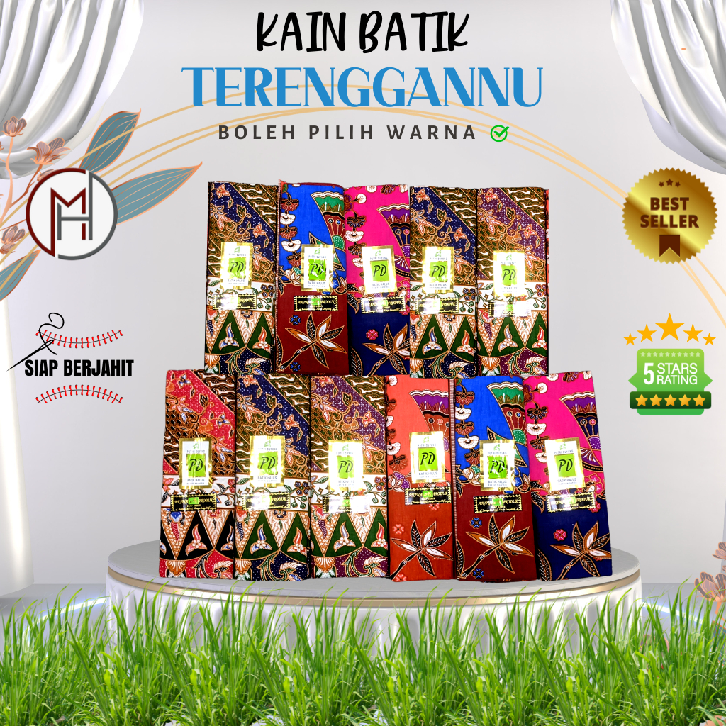 KAIN BATIK ASLI TERENGGANU BATIK SARUNG GANU ADA COP PADA KAIN(Boleh ...
