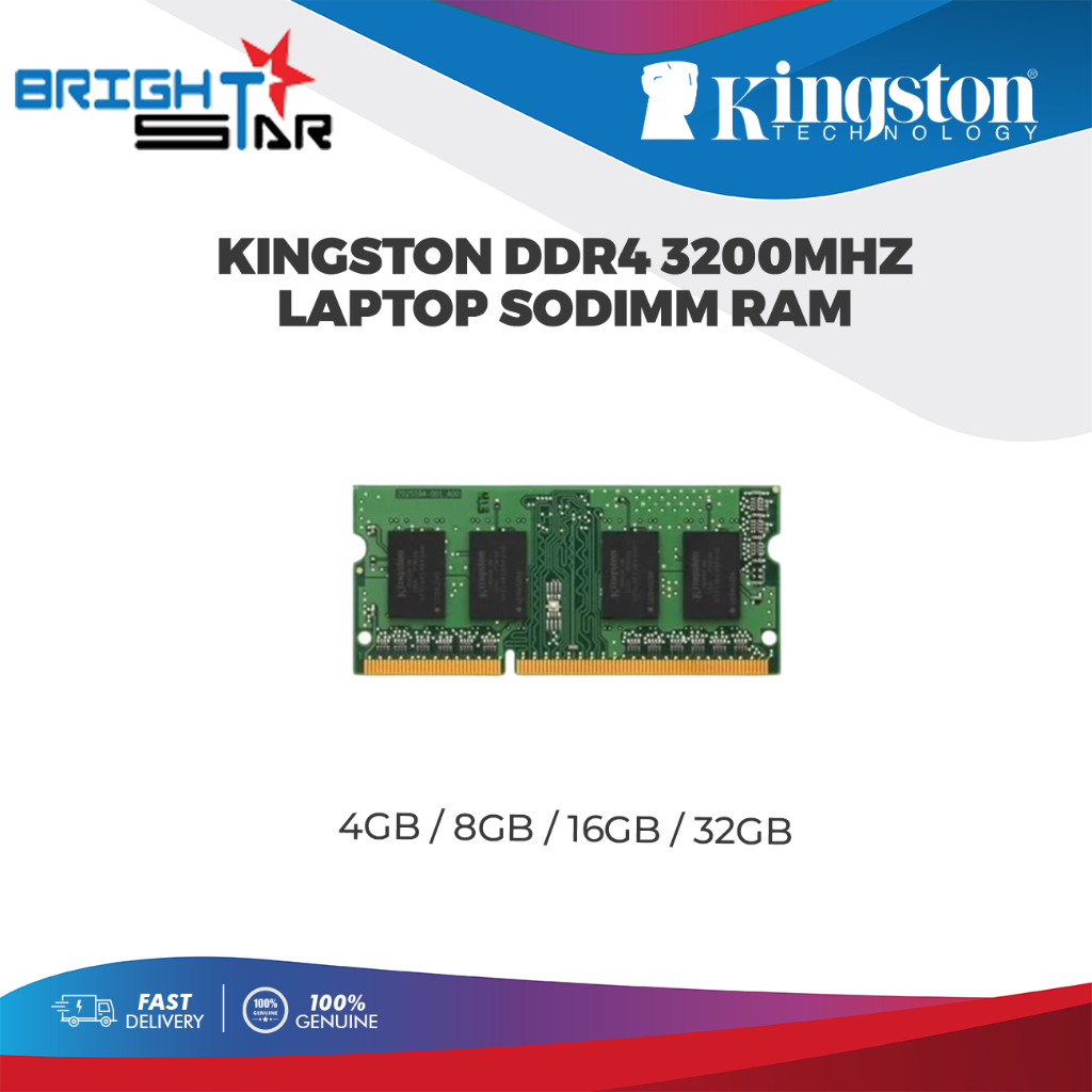 Kingston Laptop Sodimm Storage RAM DDR4 3200Mhz | Shopee Malaysia