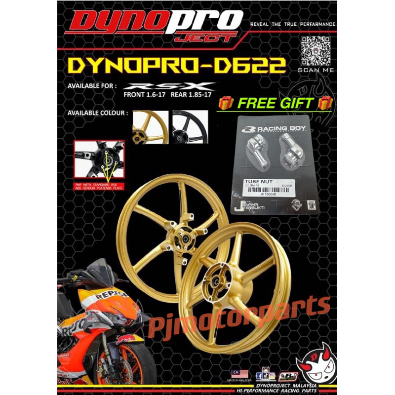 RSX150 / RS150 ( 1 SET ) ( PNP SAJA ) SPORT RIM 6L 6 BATANG SIAP LUBANG ...