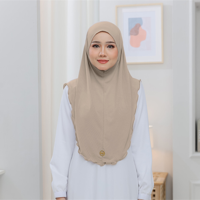 Zephia Tudung Sarung Layla Premium Jersey Ribbed with metal tag ironless instant tudung sarung ...