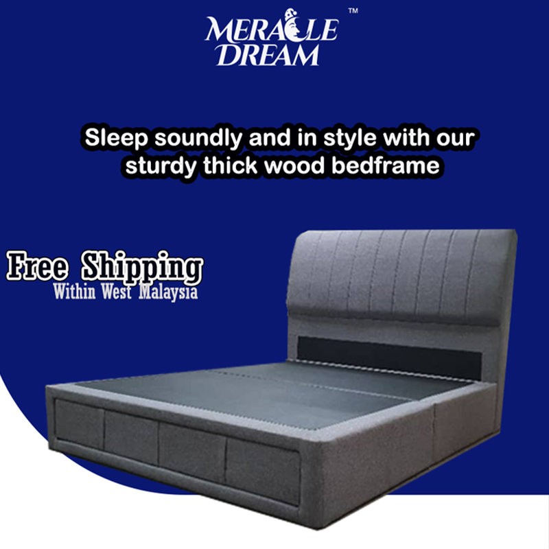KATIL BedFrame-Headboard+Divan 8" Meracle Dream HOMESTAY SPEC/Single ...