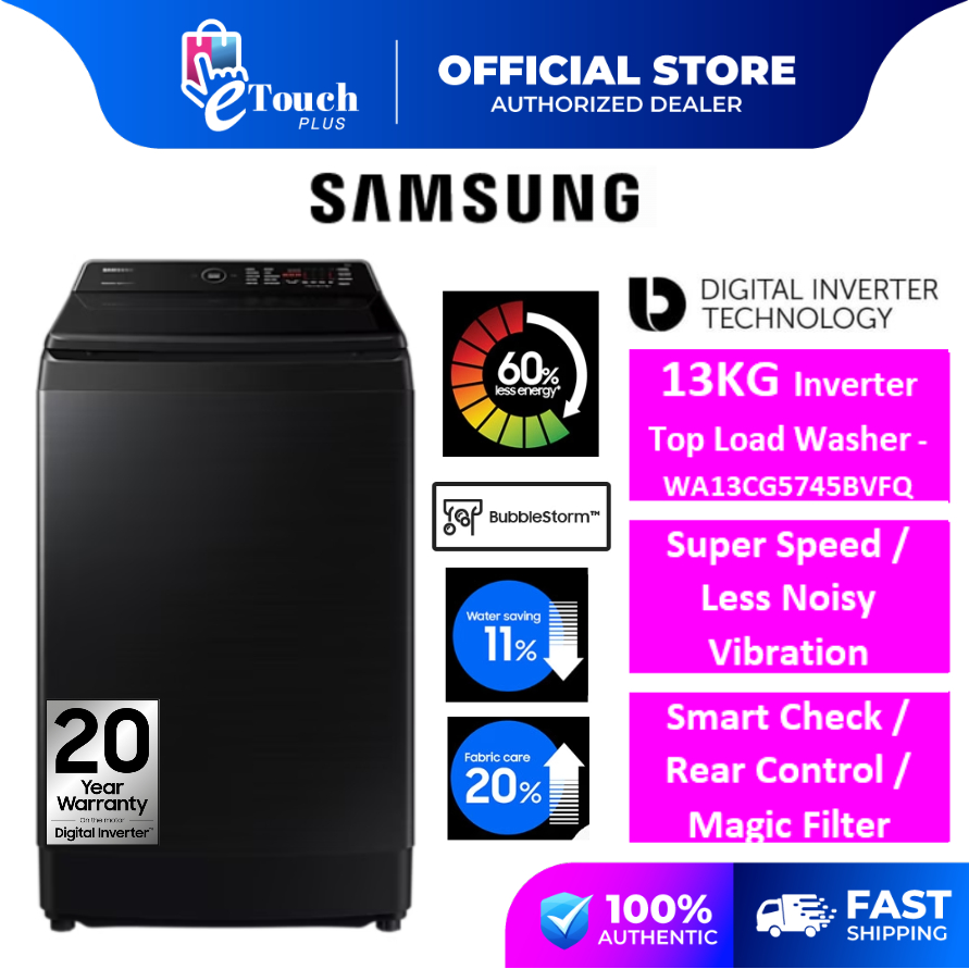 Samsung 13KG Inverter Top Load Washer With Wobble Technology ...