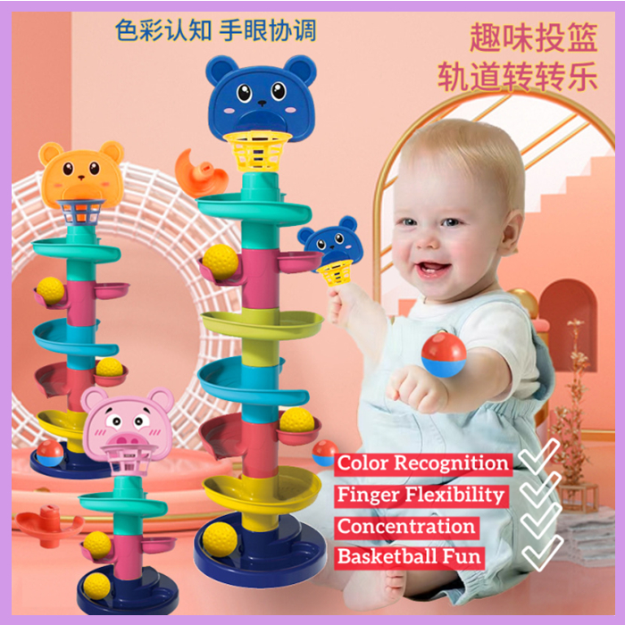 3/7 Layers Rolling Slide Ball Layers Stack Tower Insert Gliding Baby ...