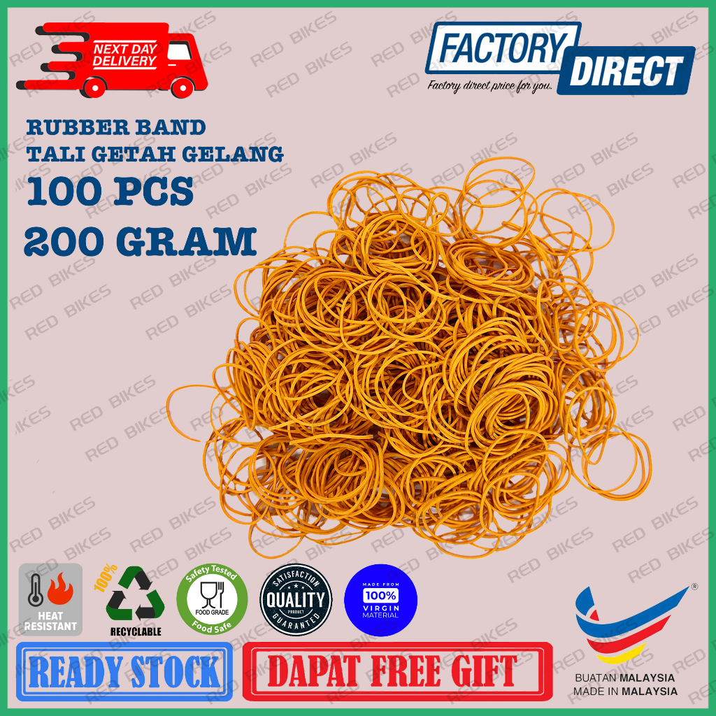 Rubber Band High Quality | Tali Getah Gelang Elastik , 100 Pcs / 200 ...