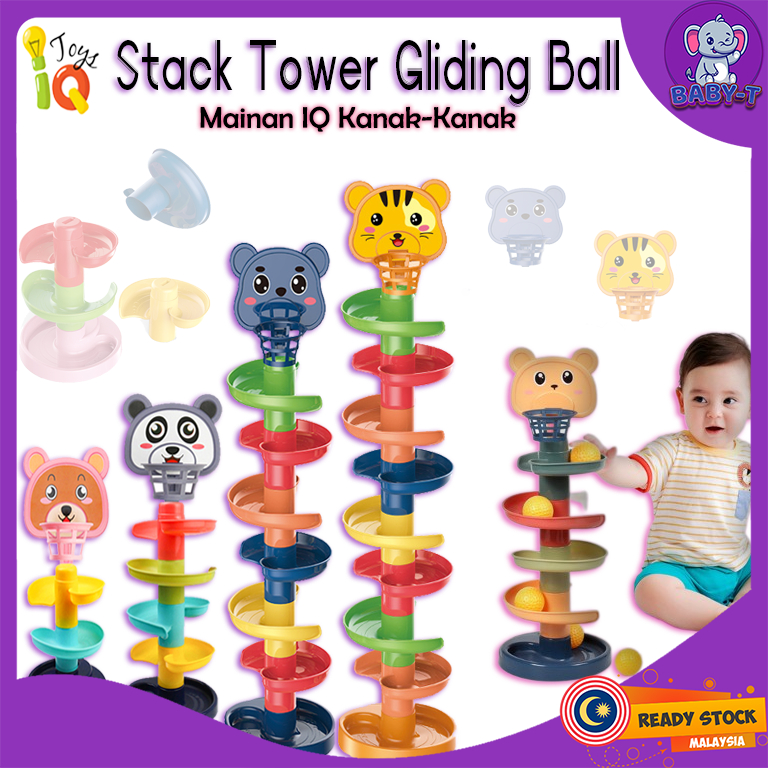 5 Layer Fun Rolling Slide Ball | Stack Tower Gliding Ball Baby Children ...