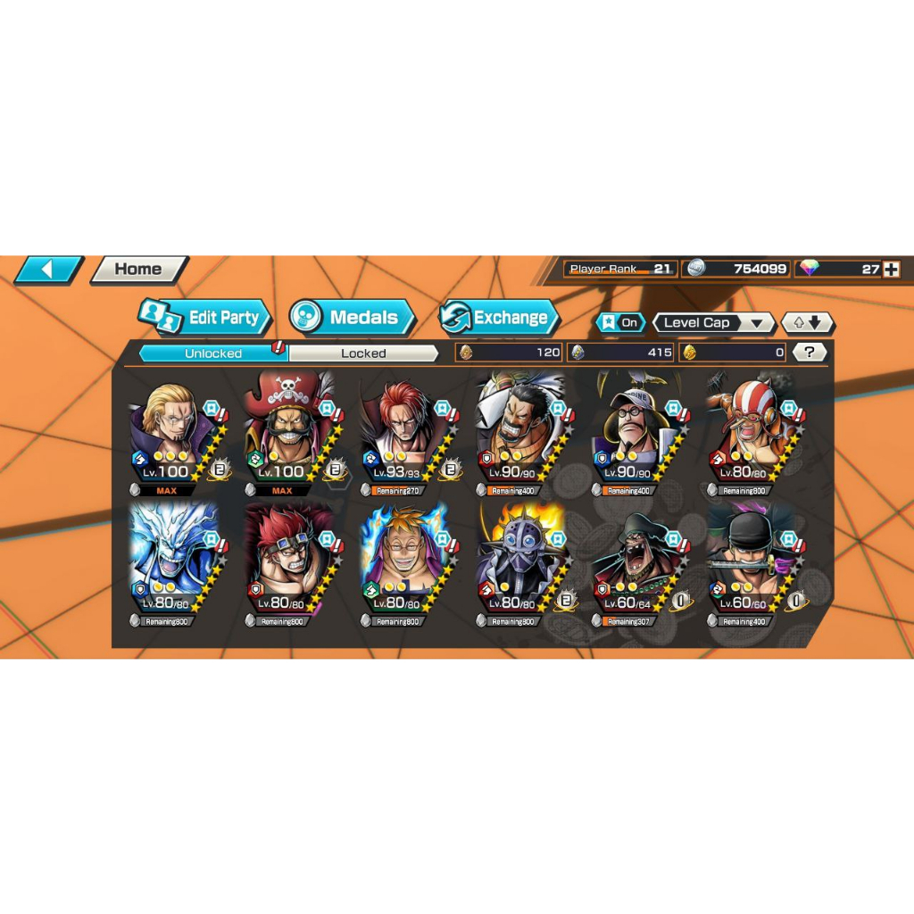 One Piece Bounty Rush : 4 EXTREME Roger MAX + Shanks MF 93 + BlackBeard ...