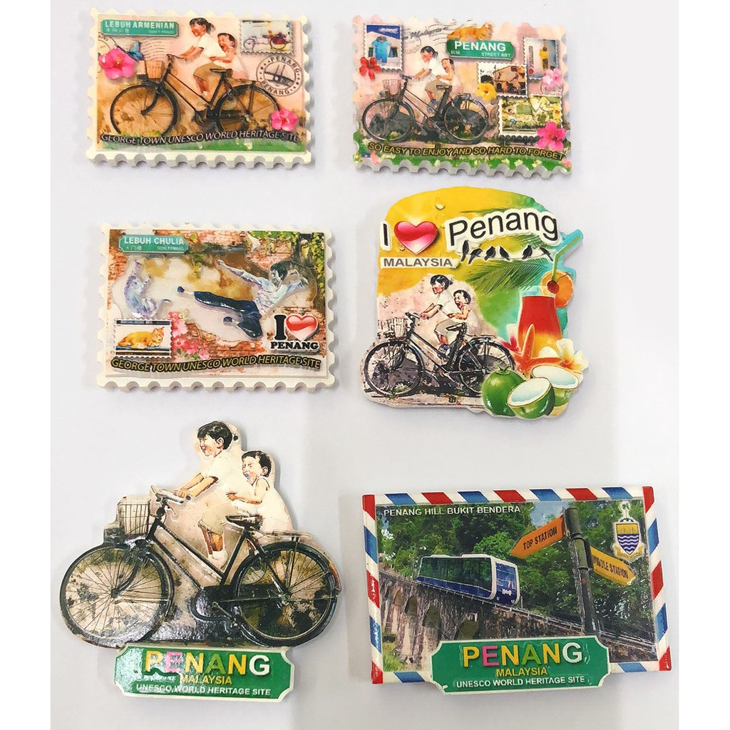 PENANG SOUVENIR 3D RESIN FRIDGE MAGNET 槟城旅遊記念品 树脂3D冰箱貼 PENANG PETI ...