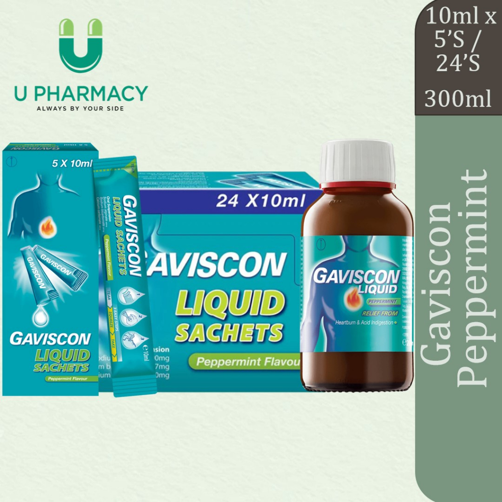 Gaviscon Peppermint Liquid Sachet 10ml / 300ml | Shopee Malaysia