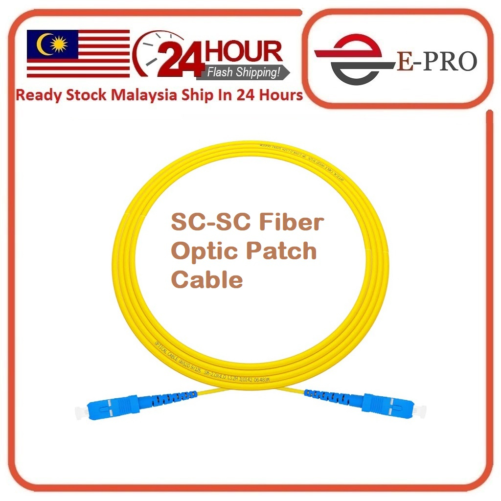 SC-SC Fiber Optic Cable Patch Cord Single Mode FIBER SC-SC 1M/1.5M/3M ...