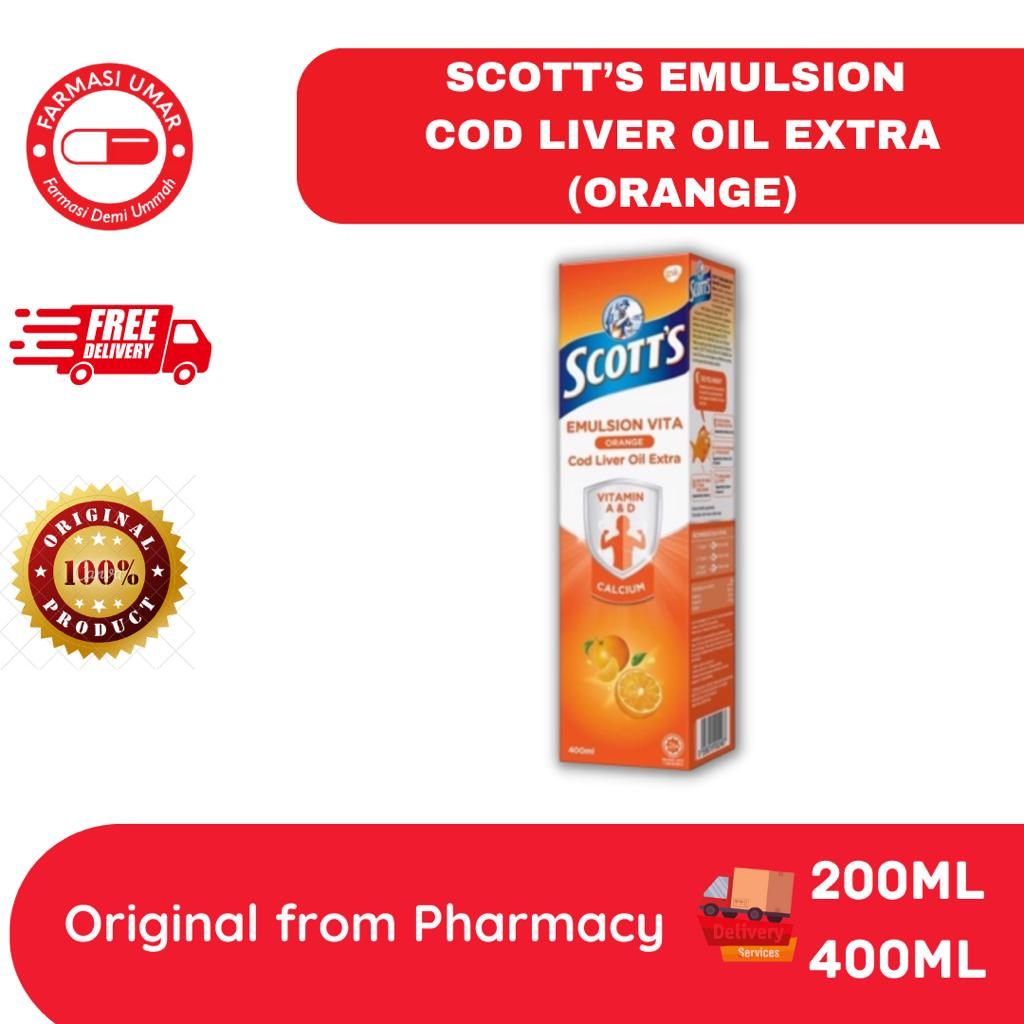 Scott's Emulsion Cod Liver Oil Extra Orange (200ml/400ml) | Shopee Malaysia