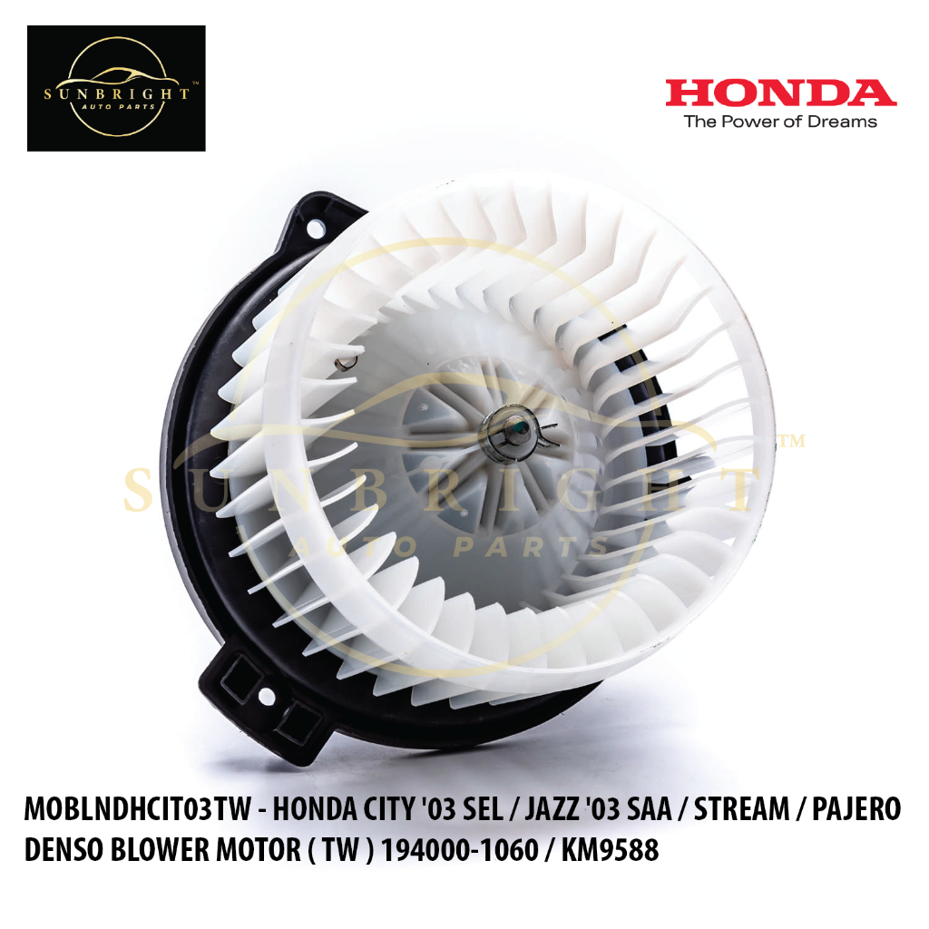 HONDA CITY '03 SEL / JAZZ '03 SAA / STREAM / PAJERO DENSO BLOWER MOTOR ...