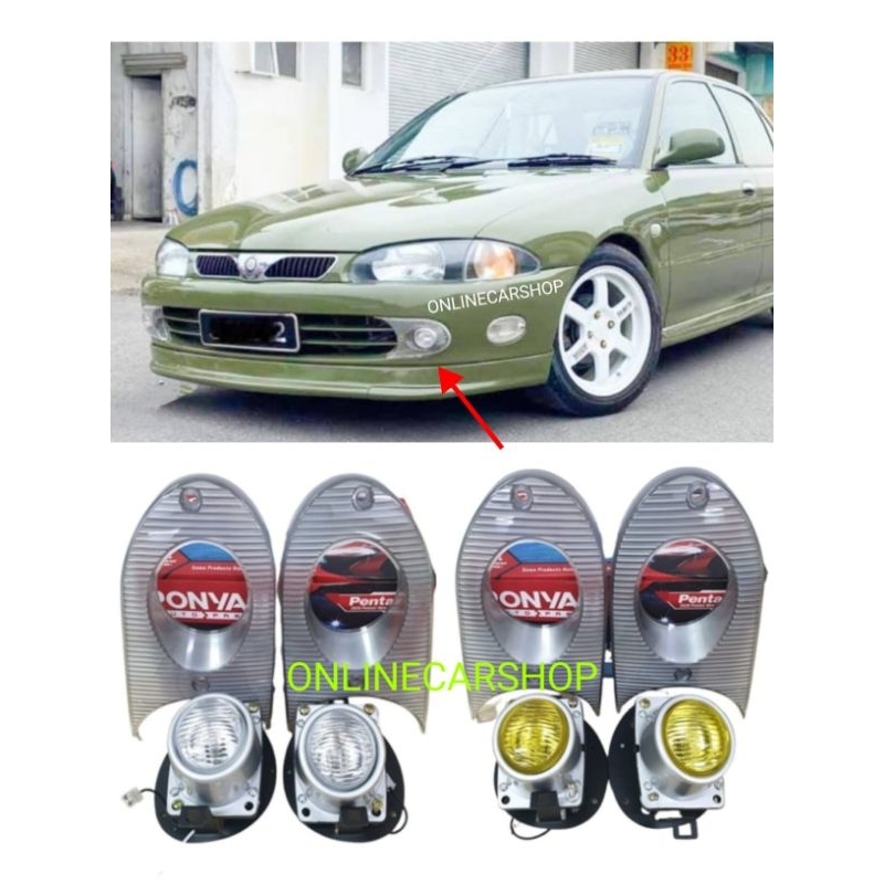 Proton Wira Sportlight Fog Lamp Fog Light Wira 1.5 ( Yellow / White ...