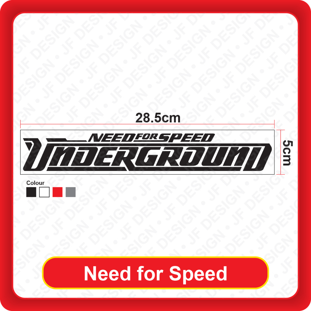 [034]Quality Car Sticker Need for Speed UNDERGROUND [28.5cm x 5cm ...