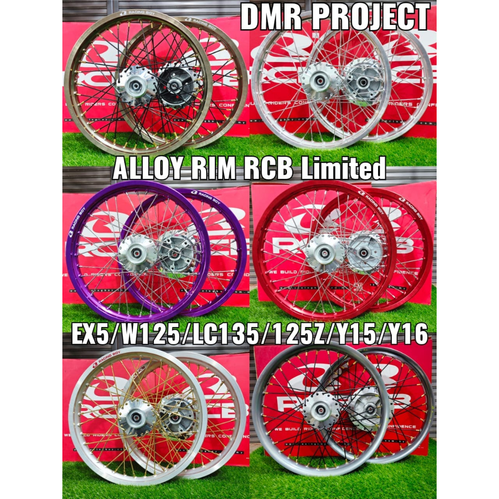 RCB ALLOY RIM LIMITED EX5/W125/LC135/Y125Z/Y15/Y16 RACING BOY ALLOY RIM ...