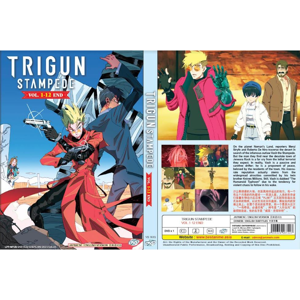 DVD TRIGUN STAMPEDE VOL.1-12 END English Dubbed Anime | Shopee Malaysia