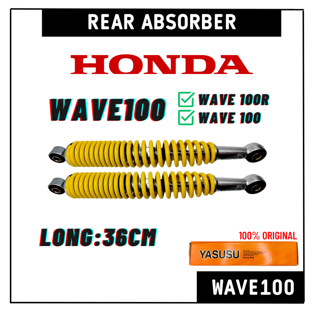 YASUSU REAR ABSORBER HONDA WAVE 100 100R W100R W100 SHOCK ASORBER ...