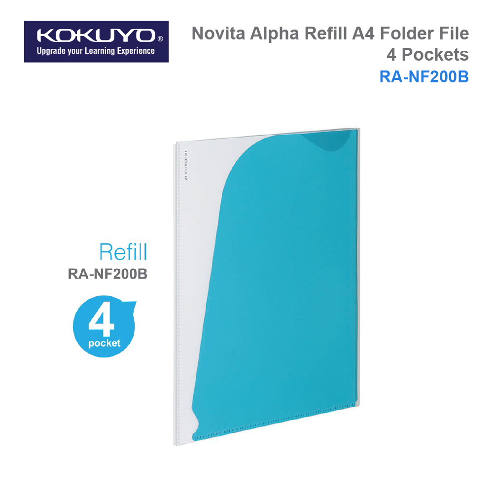 KOKUYO Novita Alpha Refill A4 Folder File (4 Pockets) RA-NF200B ...