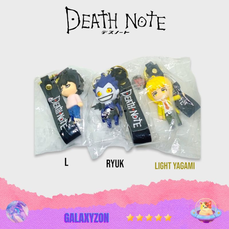 ANIME DEATH NOTE CUTE CARTOON KEYCHAIN (L/RYUK/LIGHT YAGAMI) | Shopee ...
