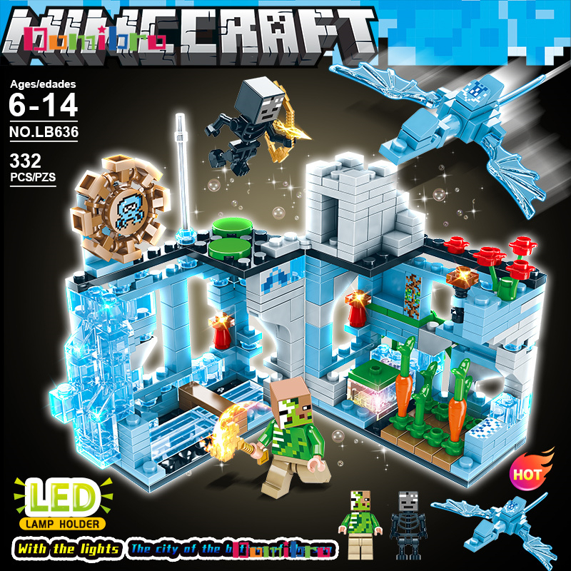 LED My World Minifigure Set Building Block Minecraft Snow Caves DIY ...