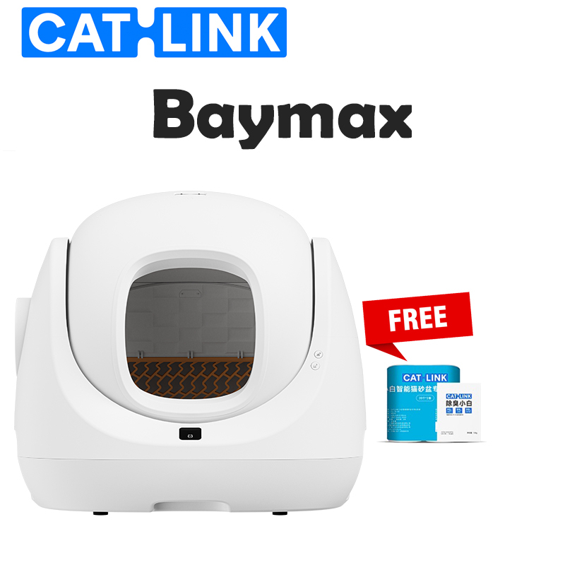 New CATLINK BAYMAX Automatic Cat Litter Box, Self Cleaning Pet Toilet ...
