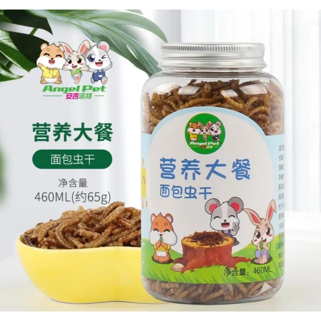 Hamster Worm Mealy Dried Bread Worms 100Gram Small Pet Sugar Glider ...