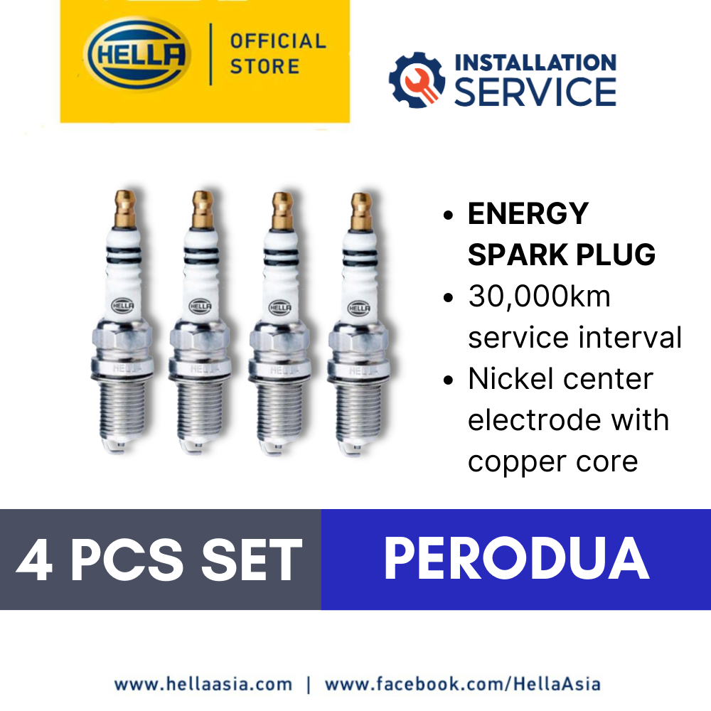Perodua HELLA Spark Plug Set for Perodua Vehicles - Alza, Myvi, Kancil ...