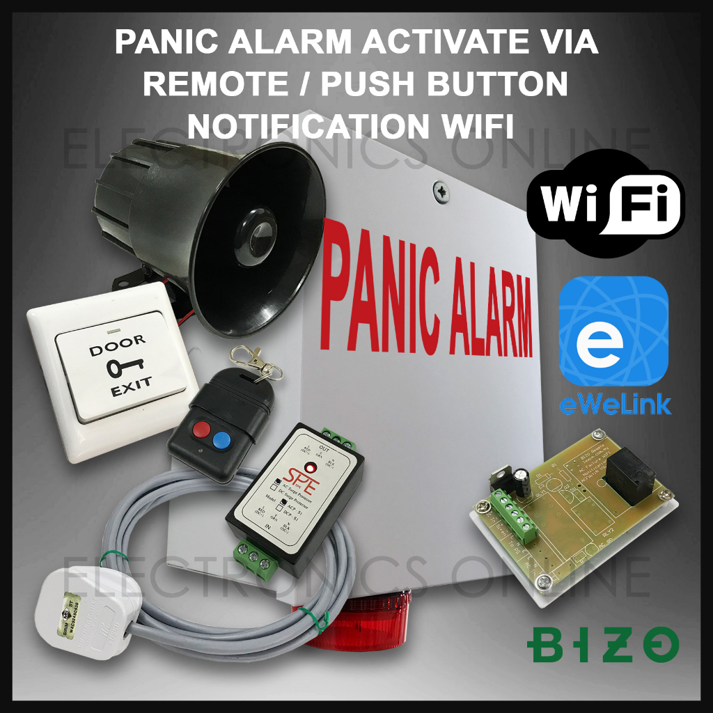 Panic Alarm Activation using Remote Control Push Button Handphone and ...