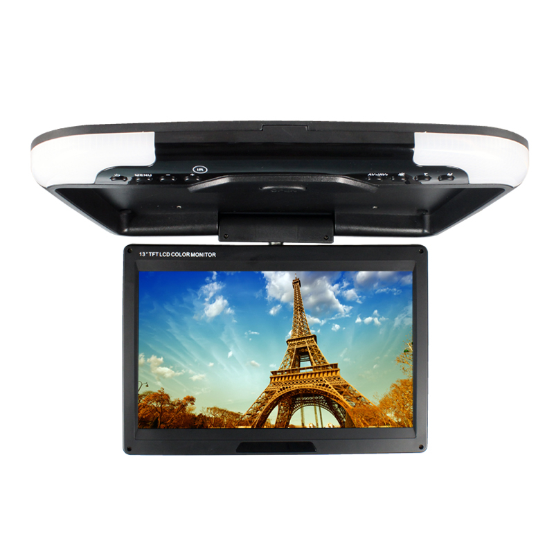 Ultra Slim12 INCH AV Roof Monitor HD LCD Car Flip Down Overhead Roof ...