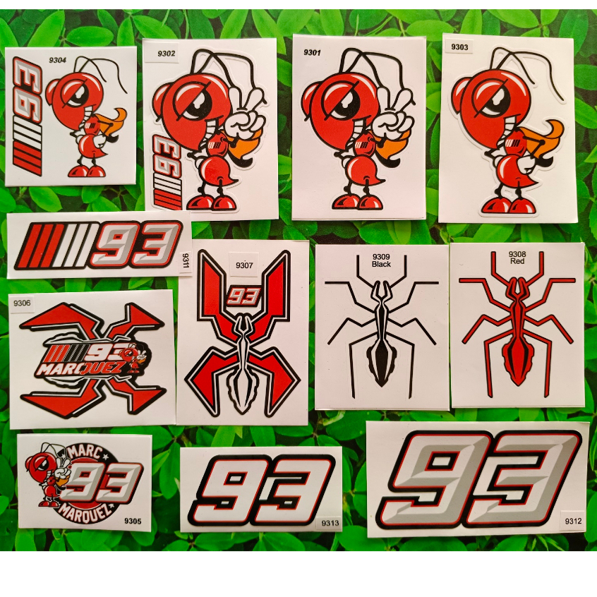 Sticker Decal Motor&Car 93 marc marquez Sticker Latex Prin | Shopee ...