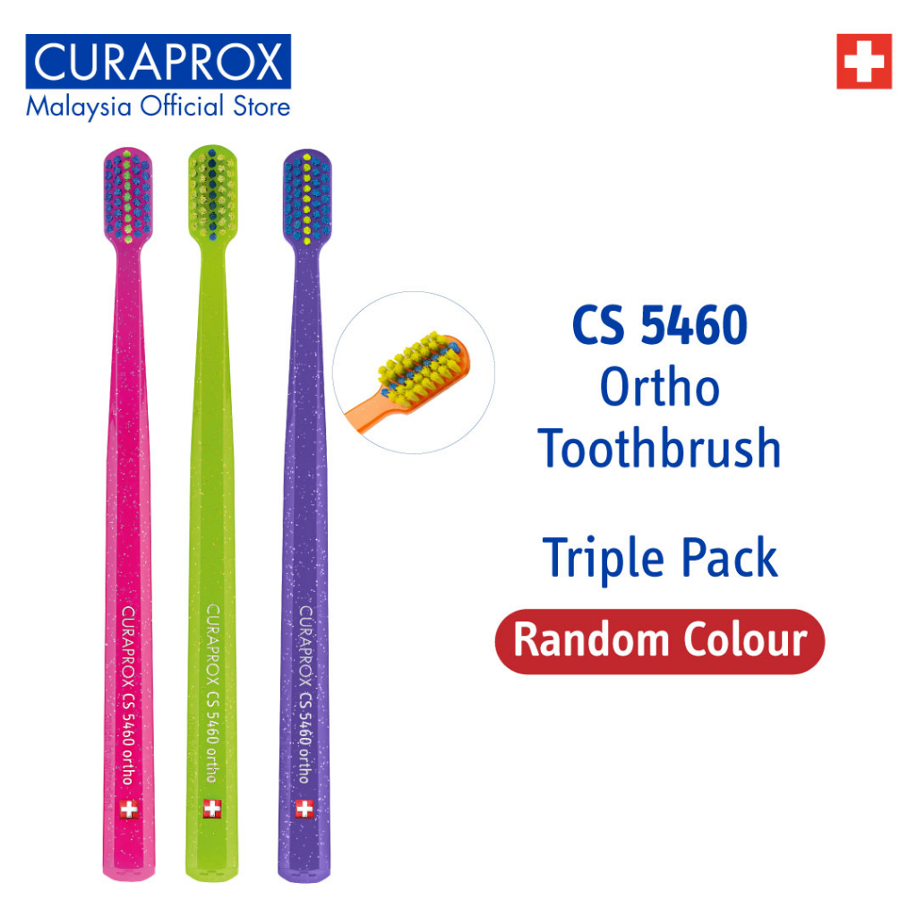 CURAPROX CS Ortho Toothbrush, Ultra soft for braces care, 3 pcs ...
