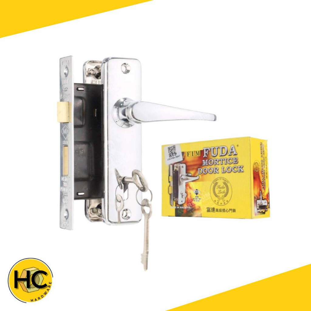 Fuda Mortice Door Lock 2-Level Mortise Grill Door 2 Lever Kunci Pintu ...