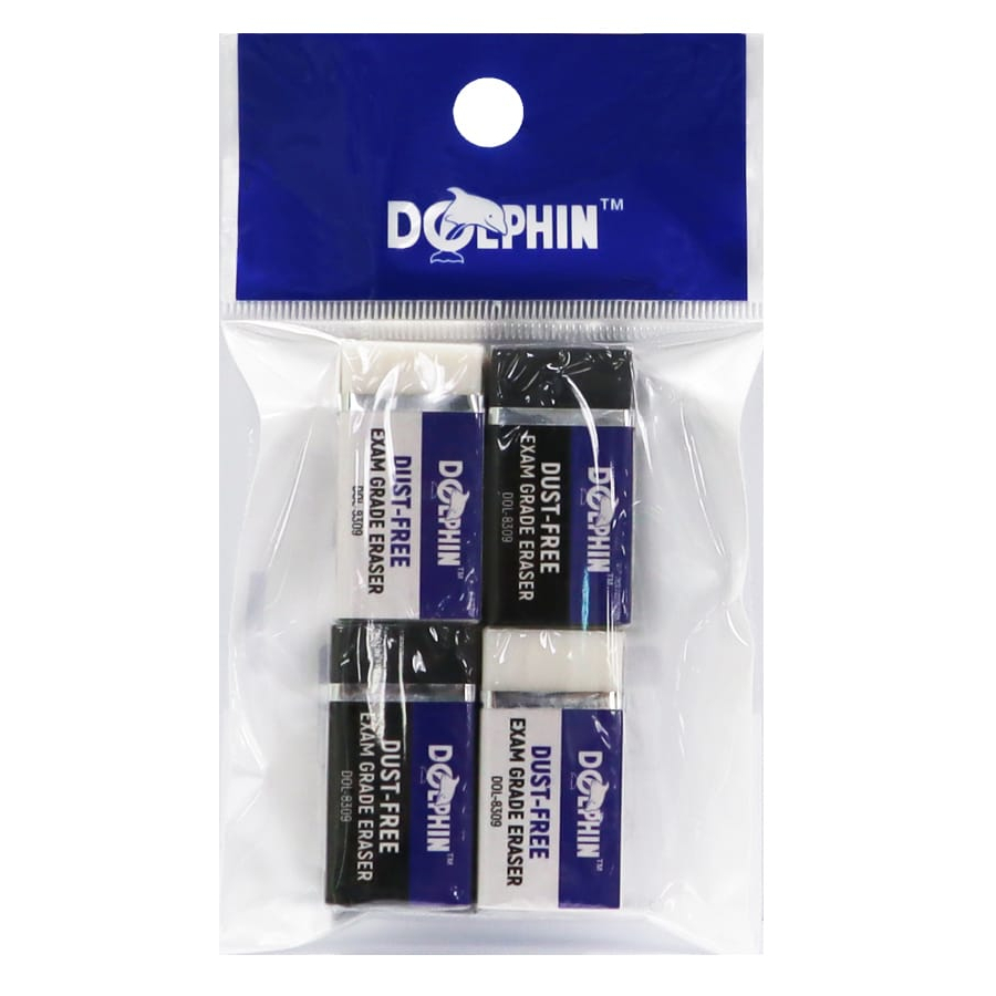 Dolphin Dust Free Eraser 4 's (DOL-8309) | Shopee Malaysia