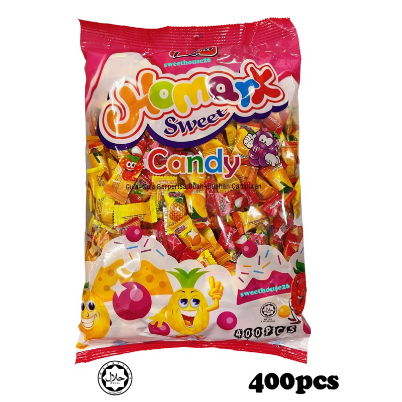 【400pcs】Homark Mixed Fruit Candy/ Cola / Durian ±400pcs Halal | Shopee ...
