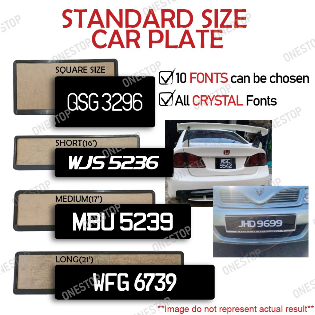🔥READY STOCK🔥Standard Size Car Plate (1pcs) | Shopee Malaysia
