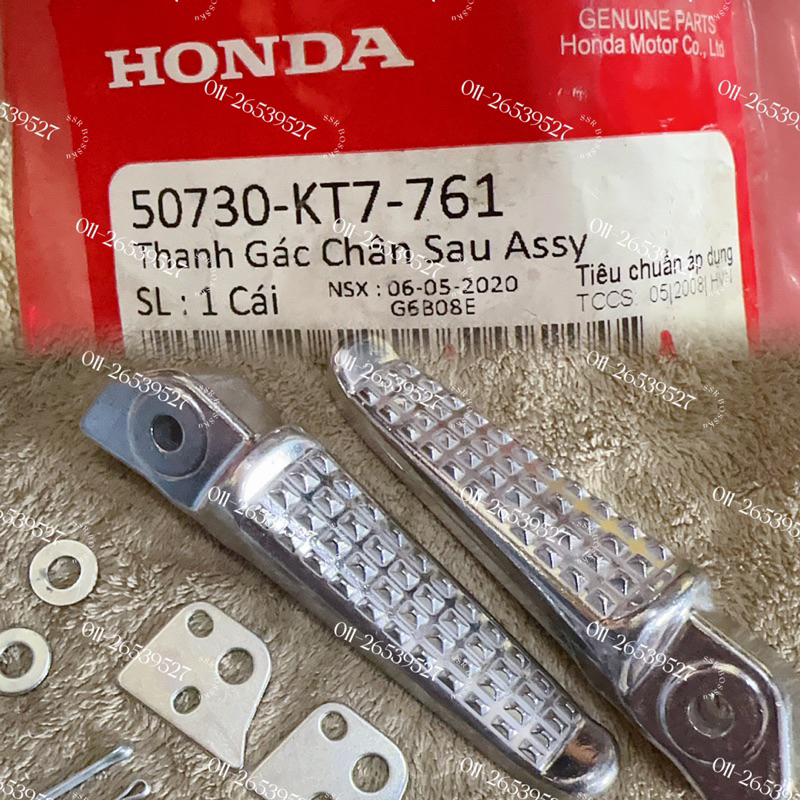 RS150 FOOTREST STEP BELAKANG (SET) HONDA THAI ORI 50730-KT7-761 ...