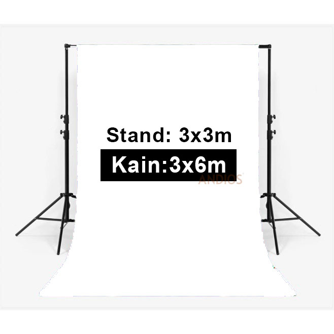 ANDIOS Heavy Duty 3x3m Backdrop Stand Telescopic Background Studio ...