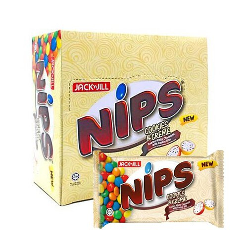 JACK N JILL NIPS COOKIES & CREAM CHOCOLATE COATED 62G X 12PACKS | Shopee Malaysia