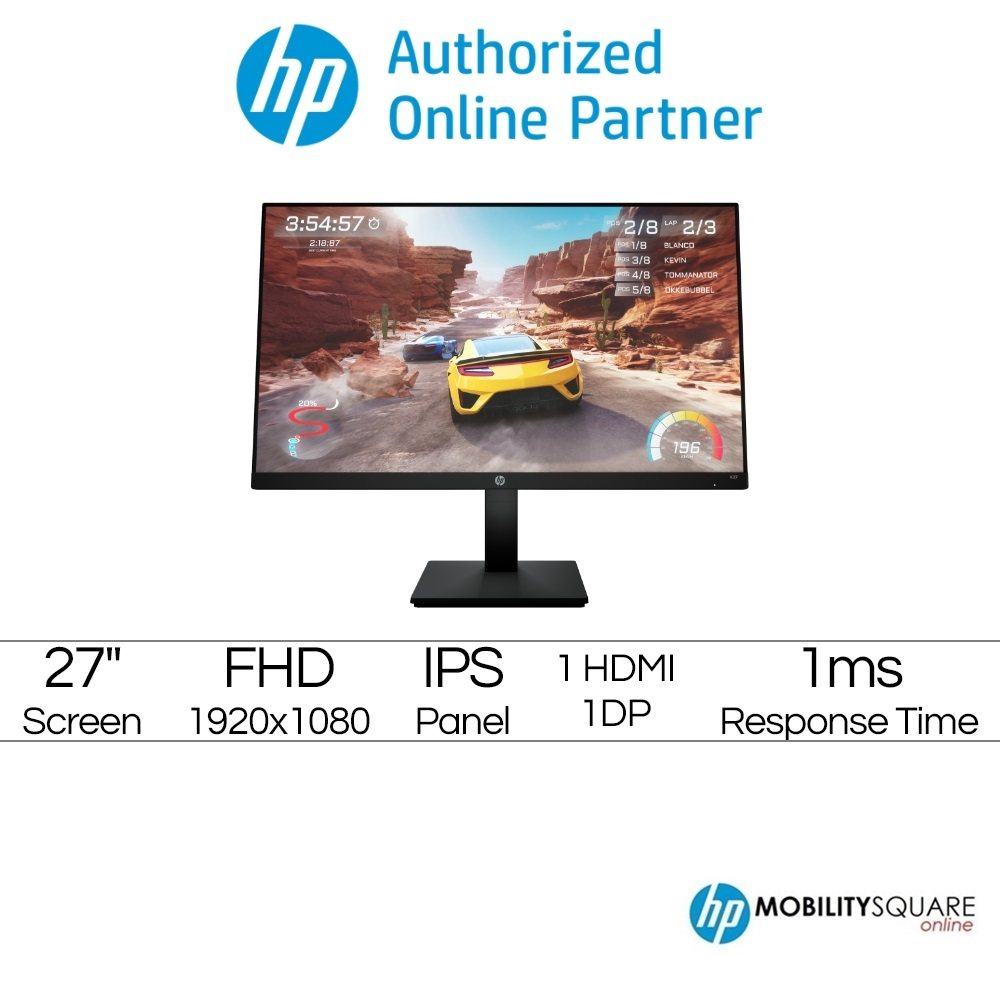 HP X27 27" FHD Gaming Monitor (2V6B3AA) | Shopee Malaysia